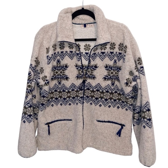 Woolrich | Jackets & Coats | Vintage Woolrich Fair Isle Teddy Fleece ...